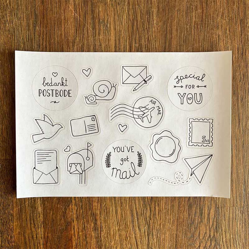 A6 Stickervel Post van Nouk-san